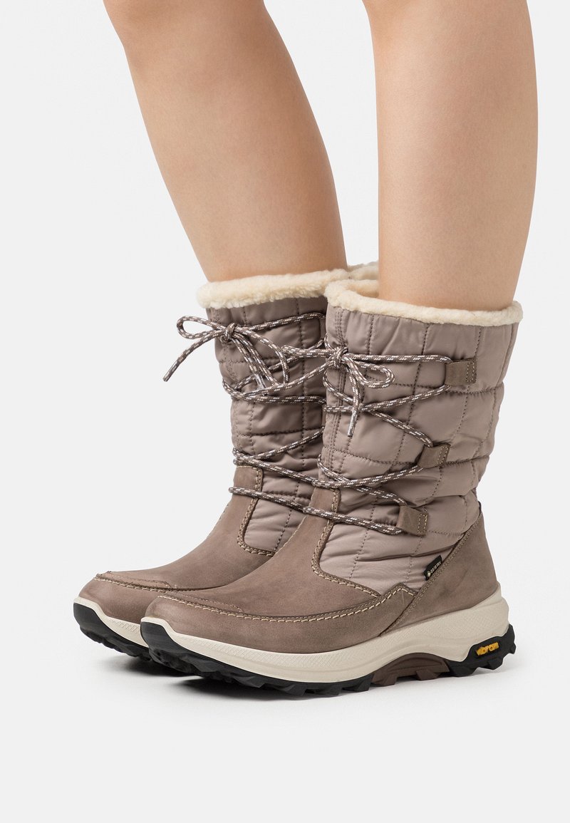 Gabor Comfort Cizme de iarnă - fango/bej nisip - Zalando.ro