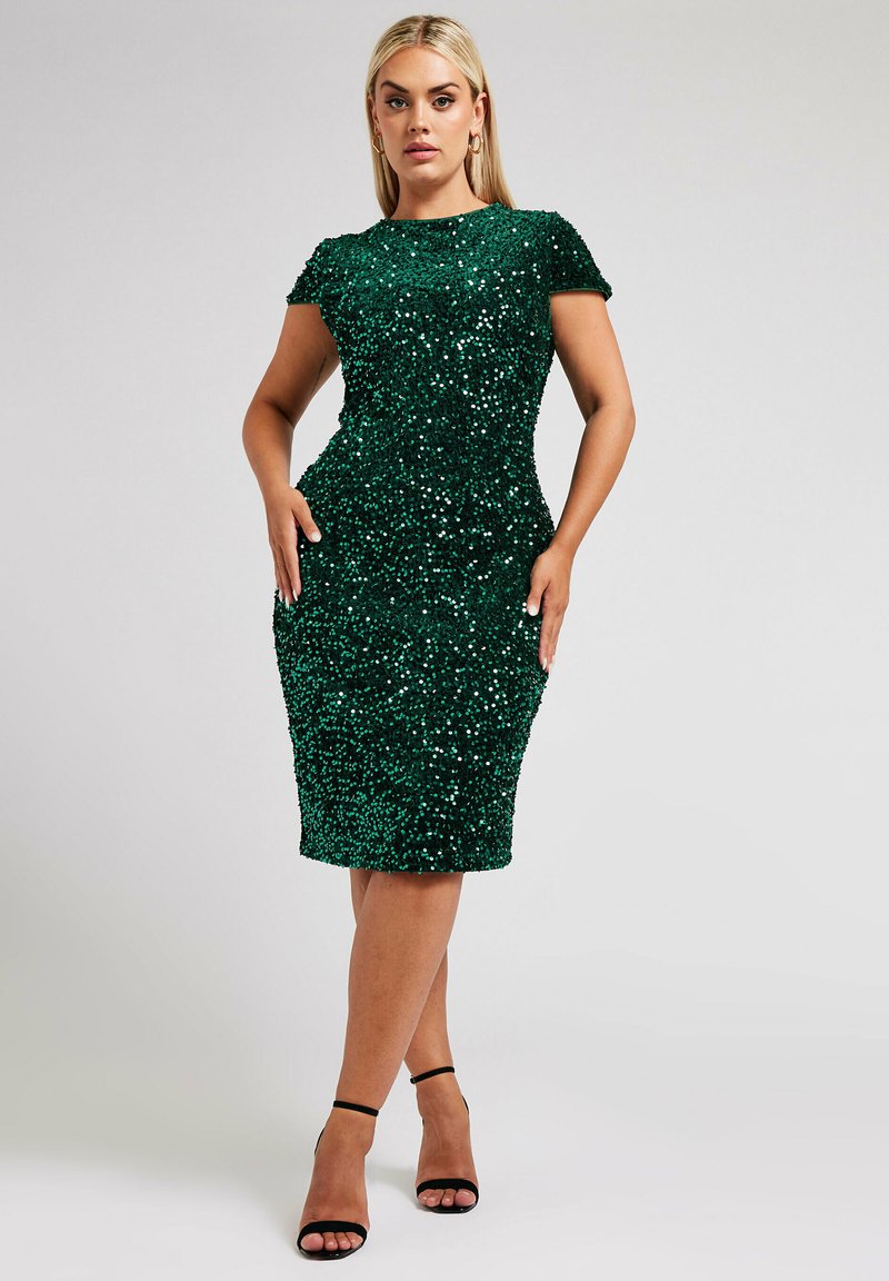 Faszinierend Festliches Kleid Grn Knielang Bild