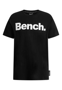 Bench KURZARM LEANDRO - T-shirt z nadrukiem/czarny - Zalando.pl