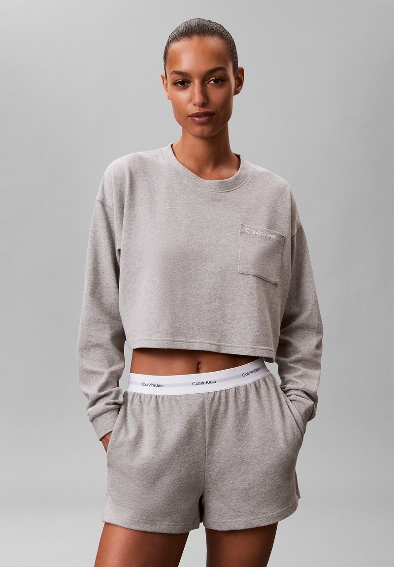 Calvin Klein Underwear CROP LOGO COTTON JERSEY - Nachtwäsche Shirt ...