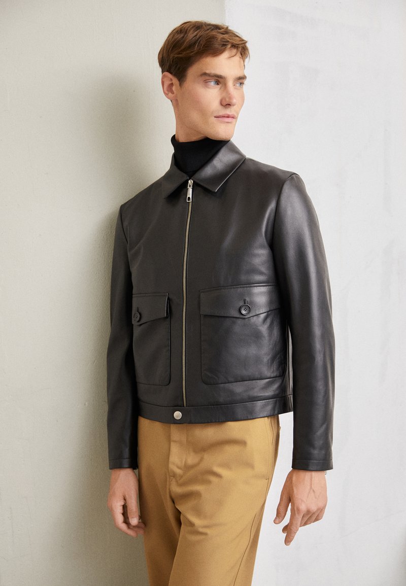 Bally Leather jacket - black - Zalando
