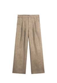 Massimo Dutti FLOWING WITH DARTS - Stoffhose - mottled brown/braun ...