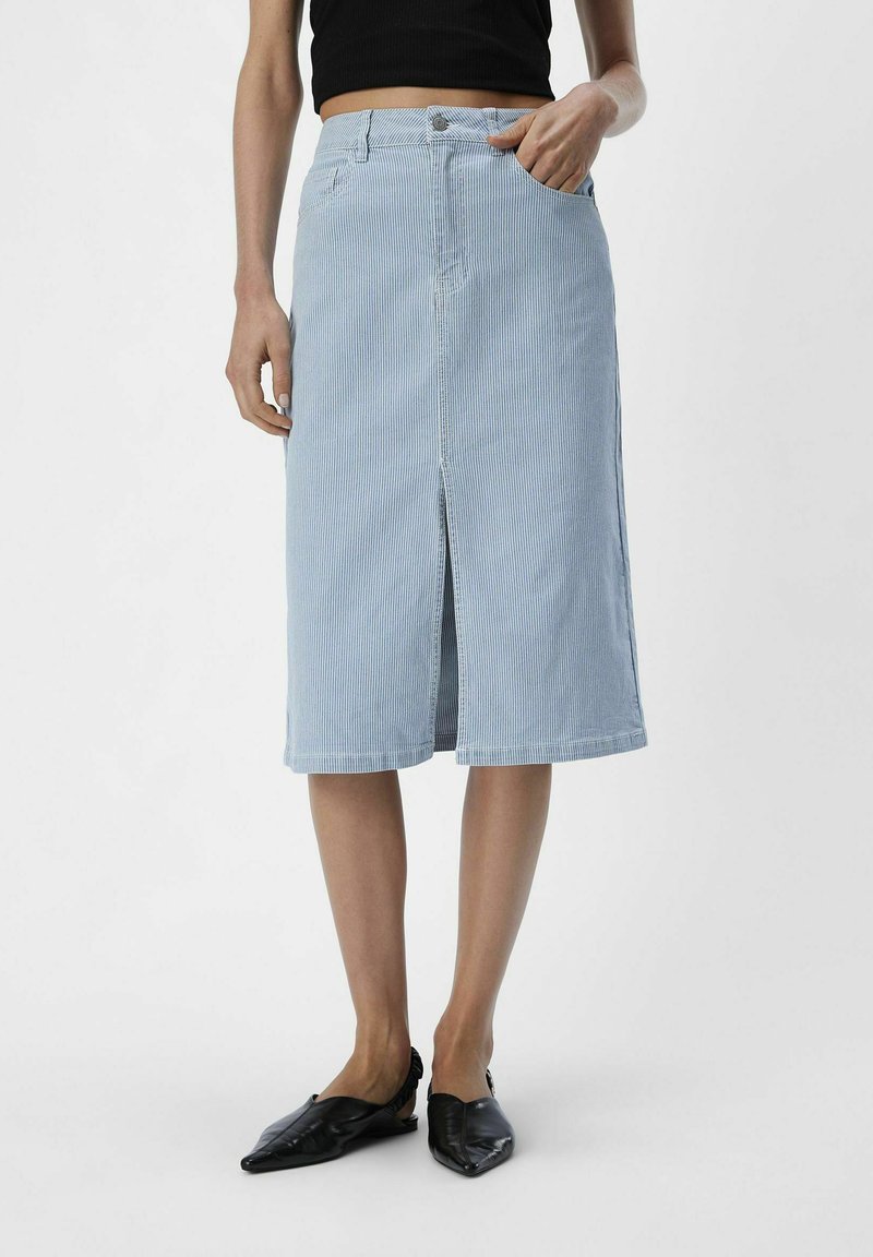 Object Jeansrock - light blue denim/light-blue denim - Zalando.de