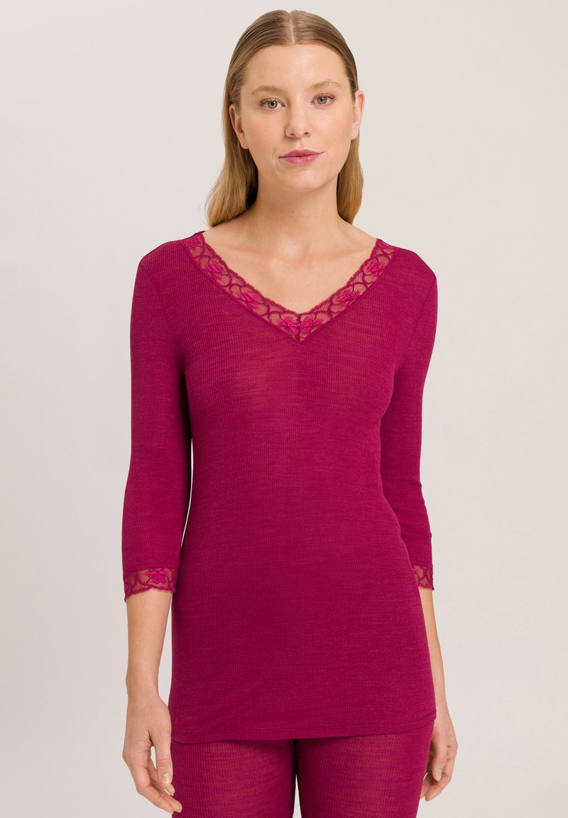 Hanro Pyjamashirt - intense garnet/rood - Zalando.nl