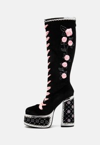 Koi Footwear GUILTLESS GHOST LACE UP PLATFORM LONG BOOT - Lace-up boots ...
