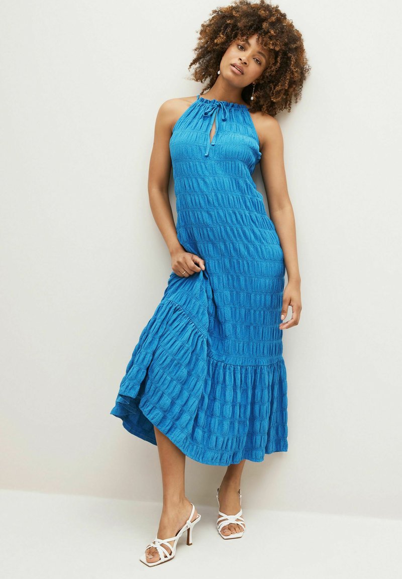 Next TEXTURED JERSEY CAMI MIDI DRESS - Robe en jersey - blue/bleu ...