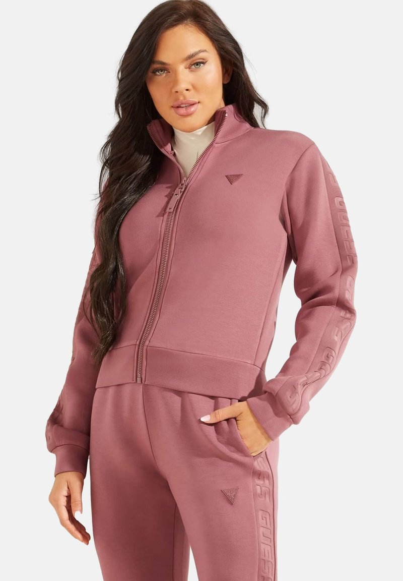 Guess NEW ALLIE SCUBA ZIP - Sweatjacke - rosa/pink - Zalando.de