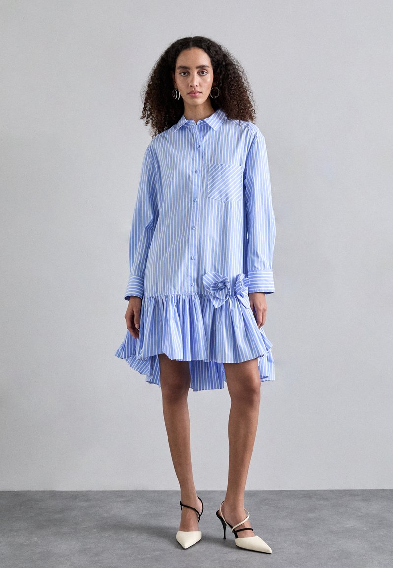 AKNVAS ESTELLE BUTTON DOWN DRESS POCKETS - Shirt dress - blue - Zalando.ie