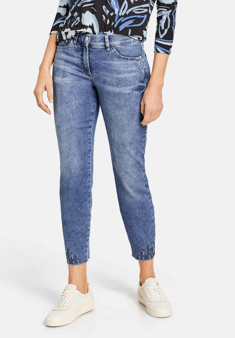 Gerry Weber Jeans Slim Fit - blue denim with use/blue denim - Zalando.at