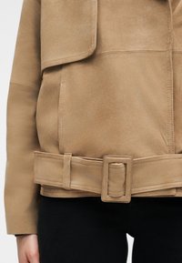 Marella EPOCA GIACCA - Kožnata jakna - naturale/boja pijeska - Zalando.hr