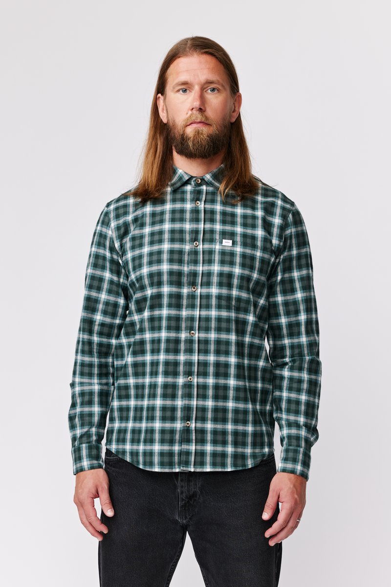 Makia VEHKA - Cămașă - pine/albastru-cenușiu - Zalando.ro