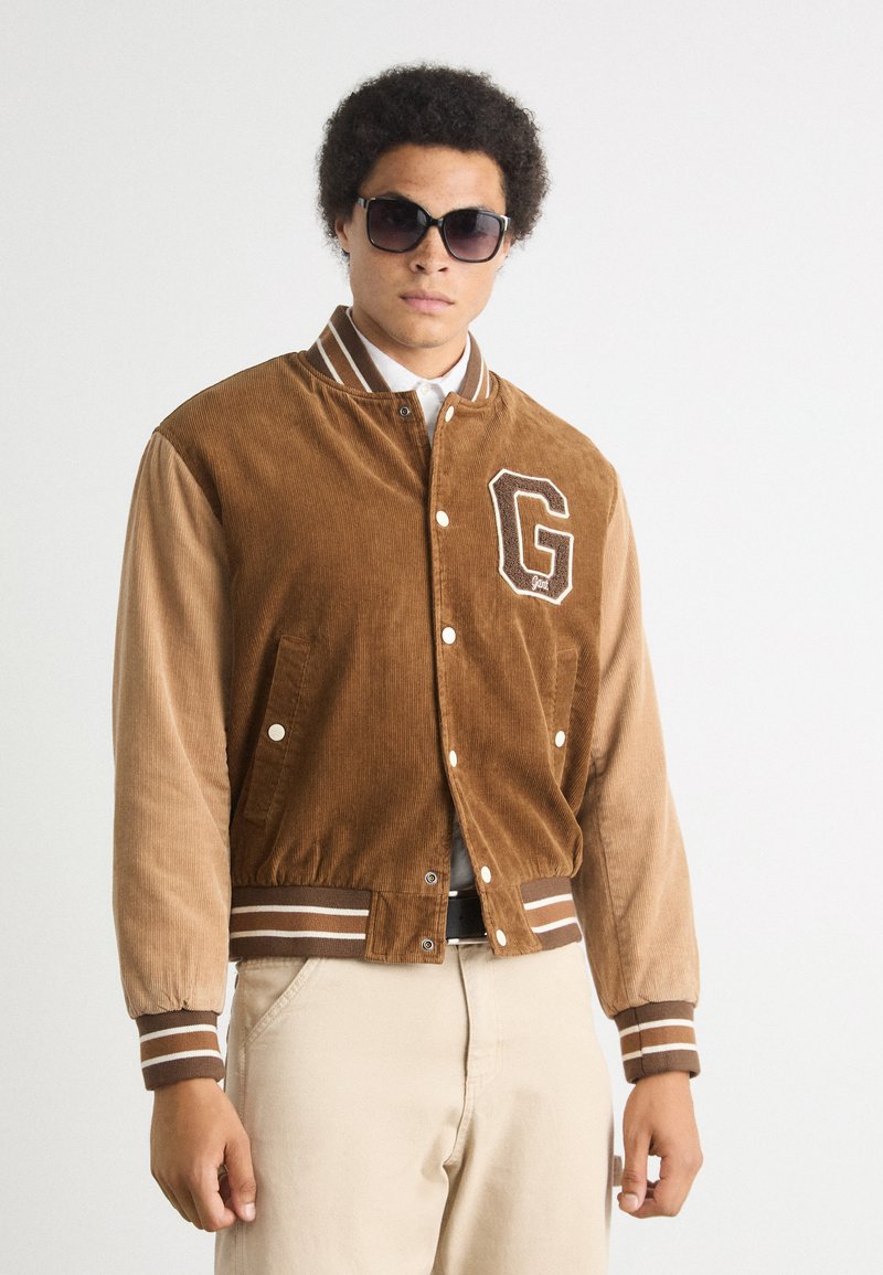 GANT VARSITY JACKET - Bomber Jacket - cacao/orange - Zalando