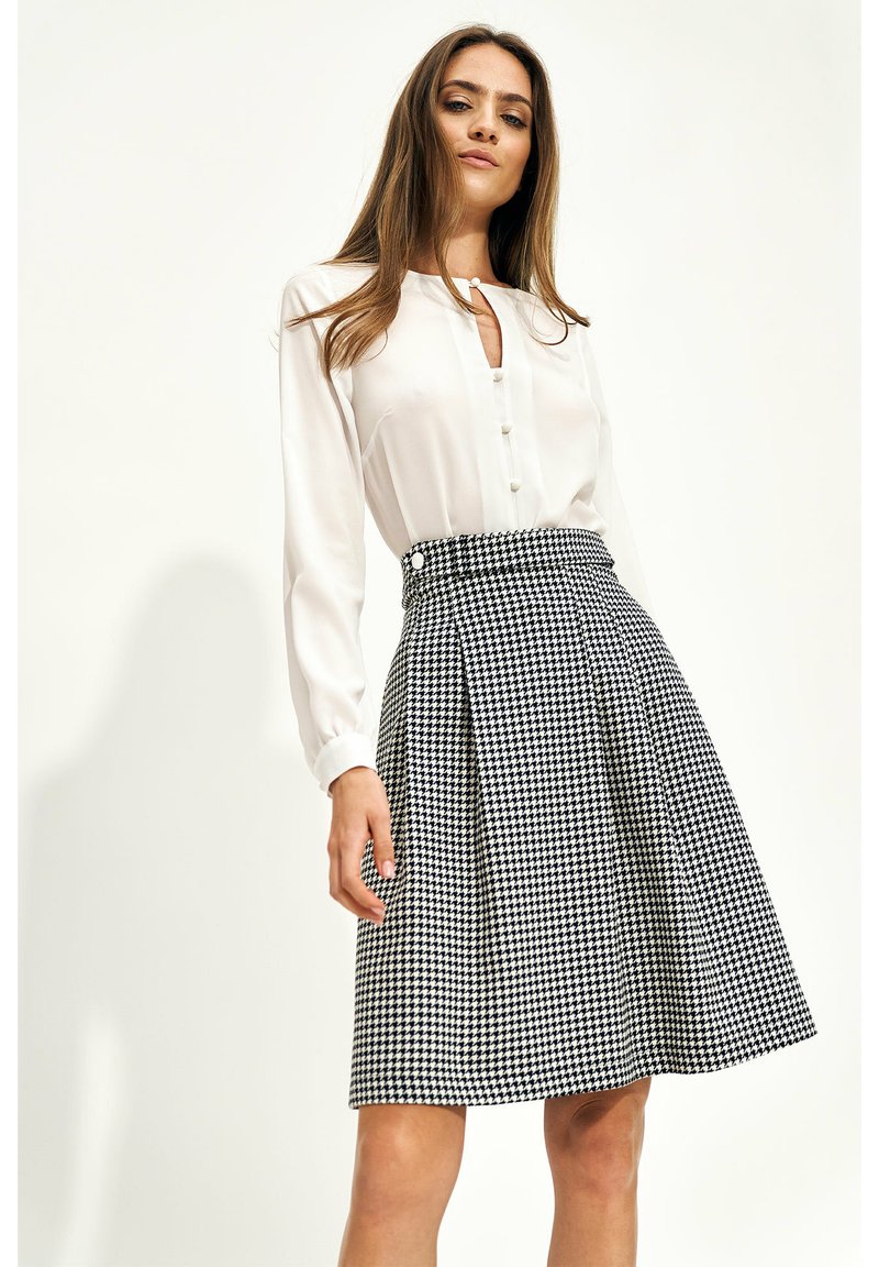 Nife Jupe plissée - wzór pepitko/noir - ZALANDO.FR