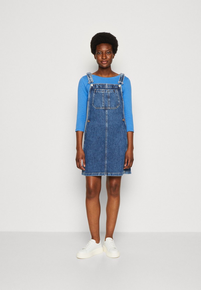 Marc O'Polo DENIM DUNGAREE DRESS MINI LENGTH LOOSE SHAPE - Denim dress ...