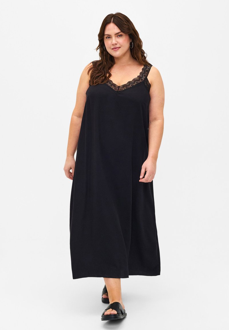 Zizzi MIDI-TRÄGER - Day dress - black - Zalando.ie