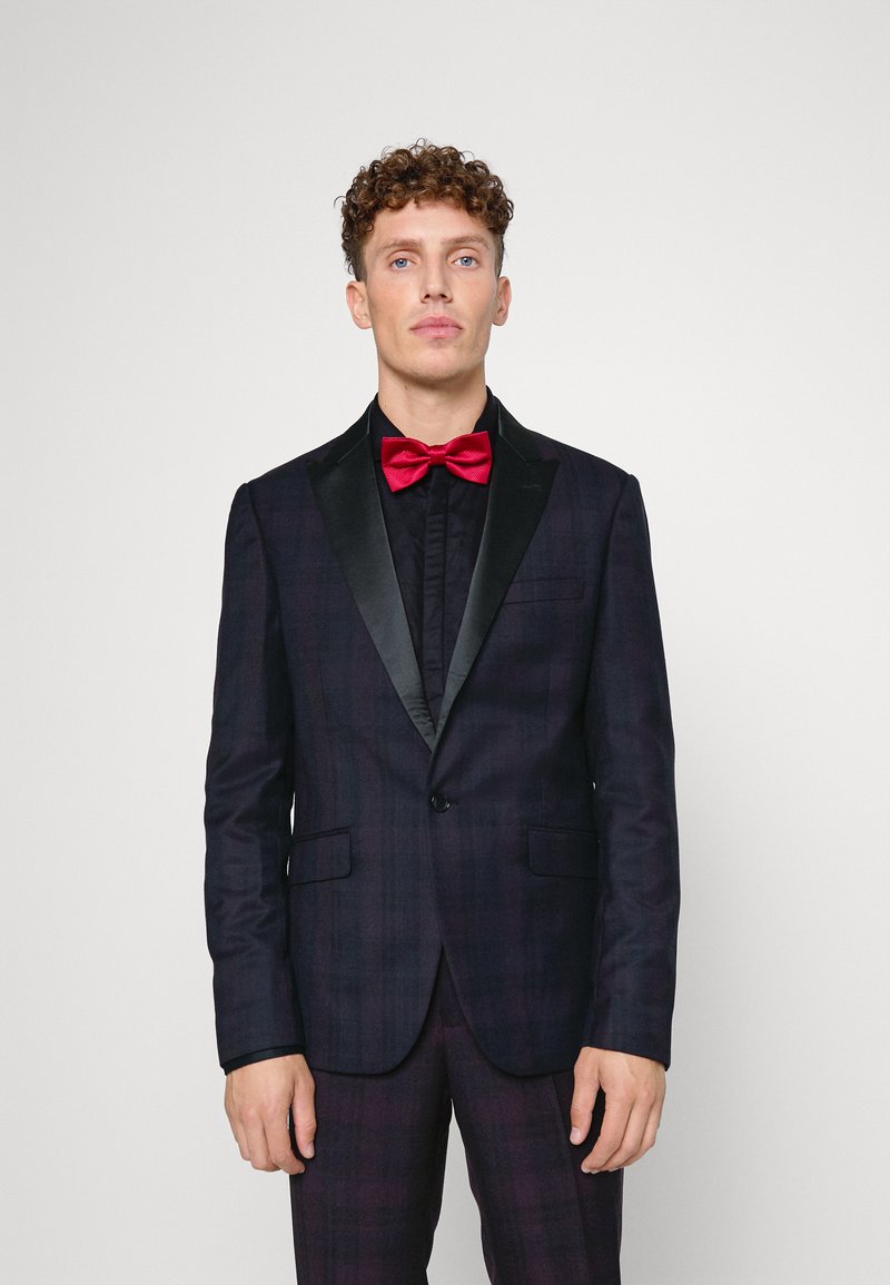 Lindbergh CHECKED TUXEDO SUIT SET - Costume - burgundy/bordeaux ...