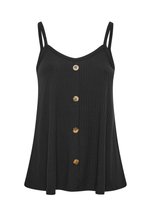 Yours Clothing BUTTON FRONT CAMI - Top - black/anthrazit - Zalando.de