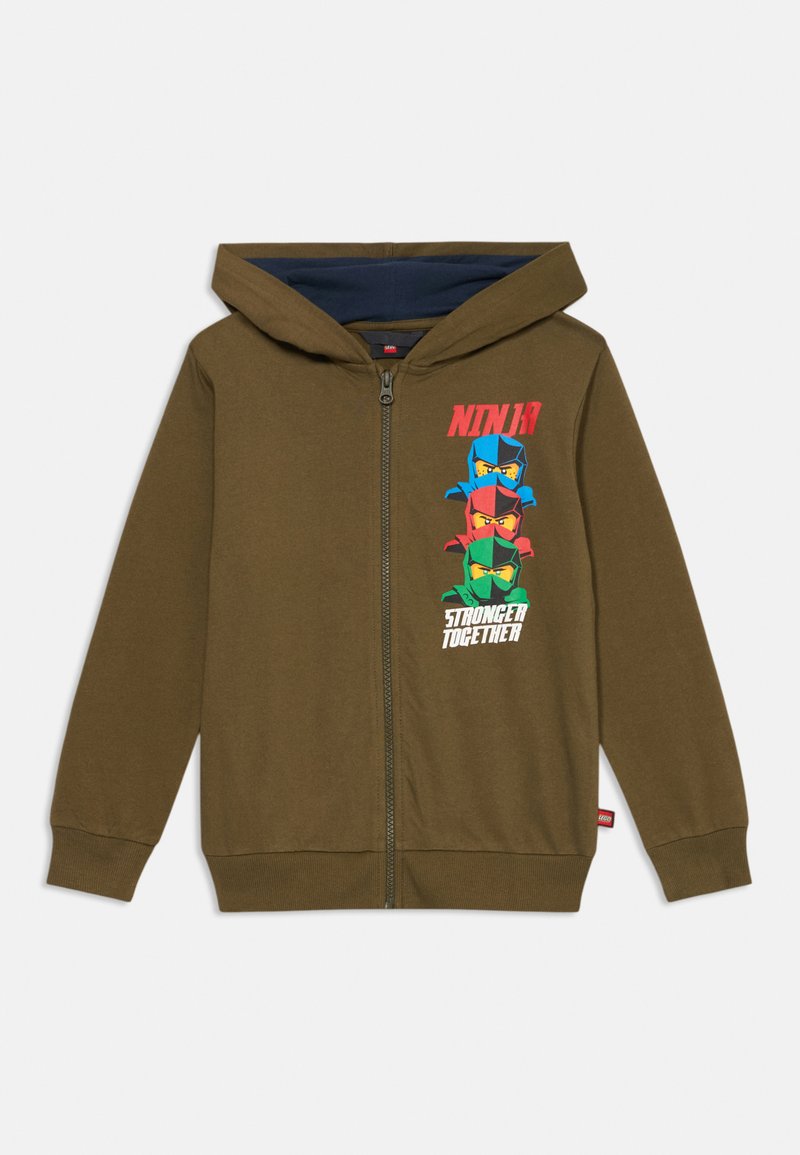LEGO® kidswear SAKU HOODED - Zip-up sweatshirt - dark olive/olive ...