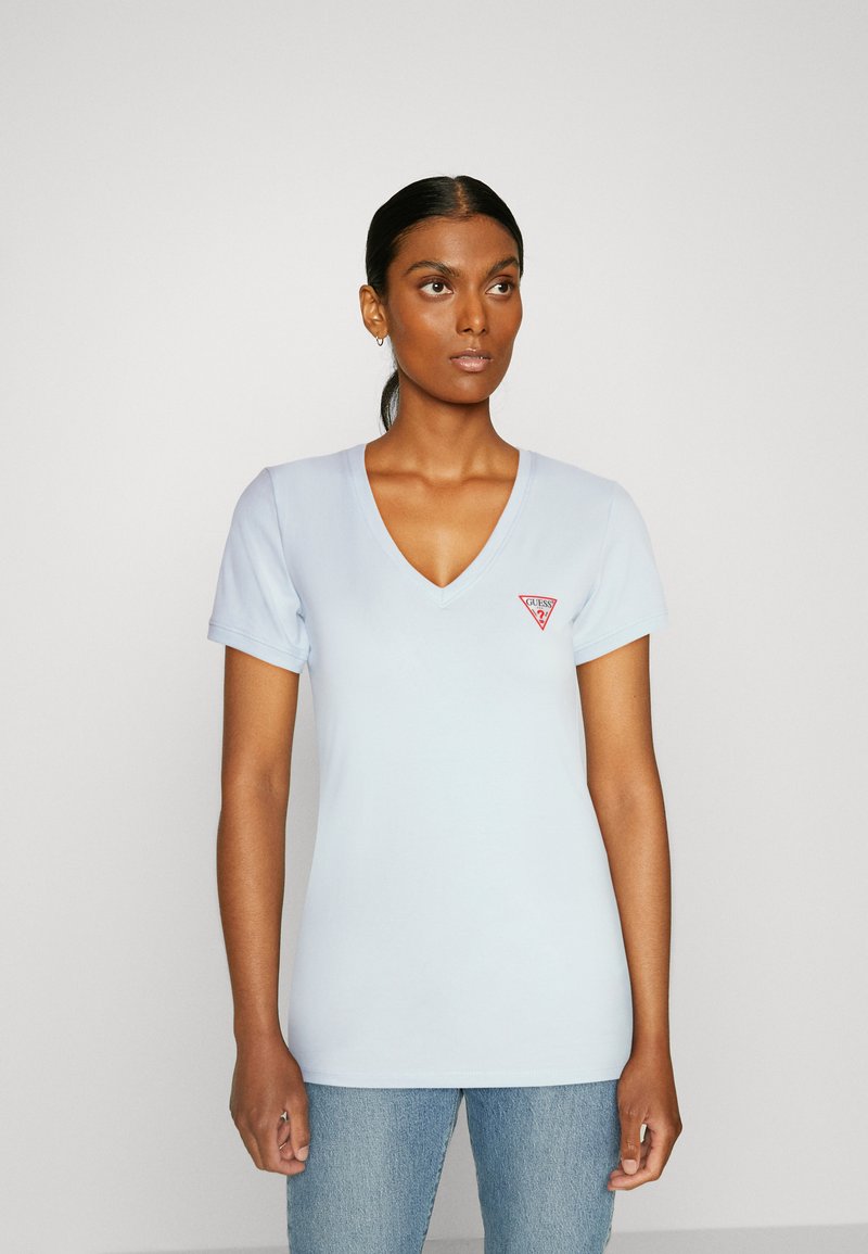 Guess MINI TRIANGLE TEE - T-Shirt basic - fresh air/blau - Zalando.ch