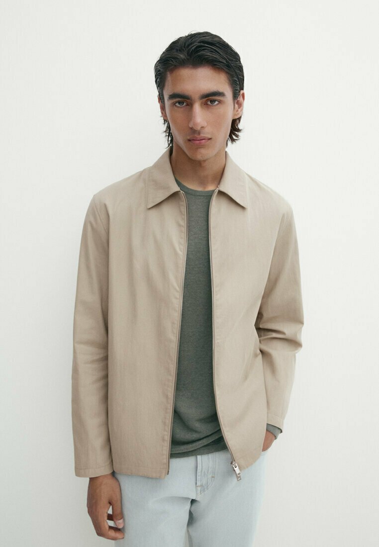 Massimo Dutti PLAIN - Leichte Jacke - stone/stein - Zalando.de
