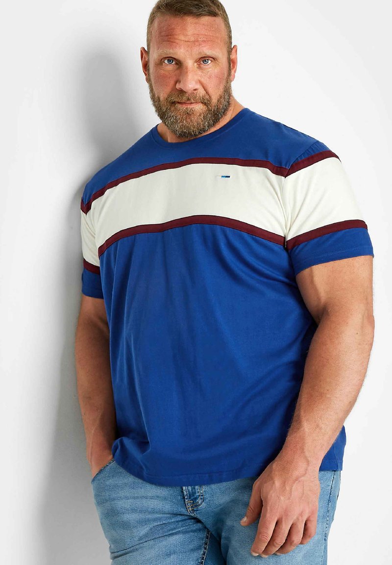 BadRhino STRIPE PANEL - T-Shirt print - blue/blau - Zalando.de