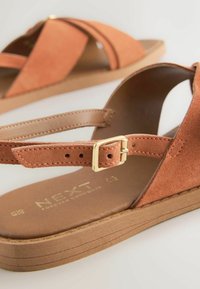 Next STANDARD WIDE FIT BUCKLE - Sandals - rust orange suede/orange ...