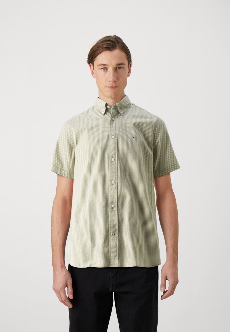 Tommy Hilfiger FLEX RF S/S - Chemise - faded olive/optic white/vert ...