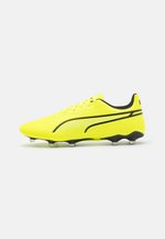 Puma KING MATCH FG/AG - Stoplis futballcipő - electric lime/black/sárga ...