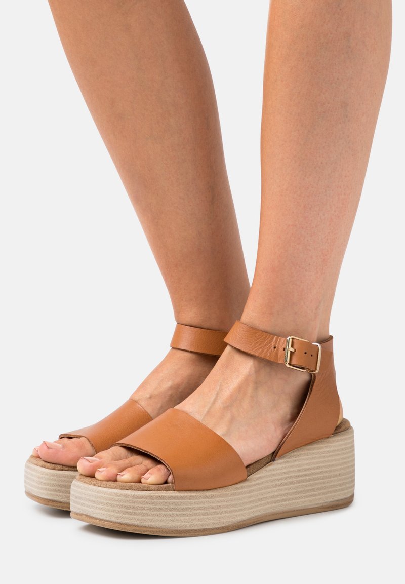 Inuovo Sandales Compensées Coconut Ccn Ocre Zalando Fr