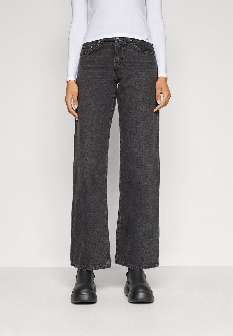 Levi's® SUPERLOW - Straight leg jeans - mic dropped/black denim ...