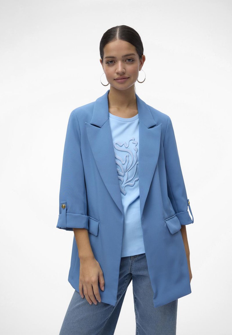 Vero Moda VMLULU LOOSE FOLD UP BLAZER - Blazer - coronet blue/blau ...
