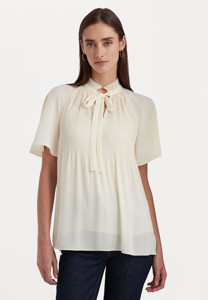Lauren Ralph Lauren ADAR SHORT SLEEVE BLOUSE - Camicetta - mascarpone ...