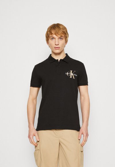 Calvin Klein Jeans TIPPING SLIM - Poloshirt - black/zwart - Zalando.be