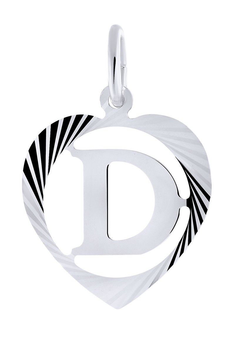 Lucardi ALPHABET-CHARMS IN HERZFACETTE - Anhänger - silver/silberfarben ...