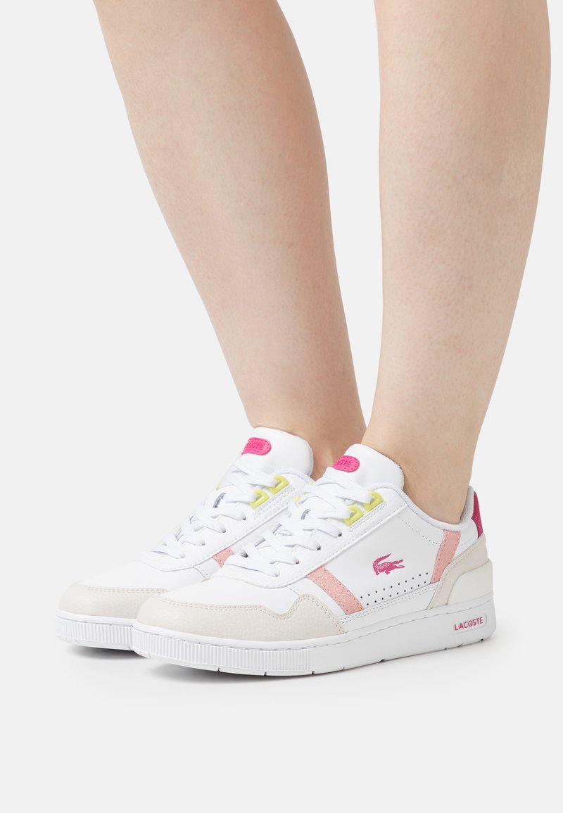 Lacoste T-CLIP - Zapatillas - white/pink/blanco - Zalando.es