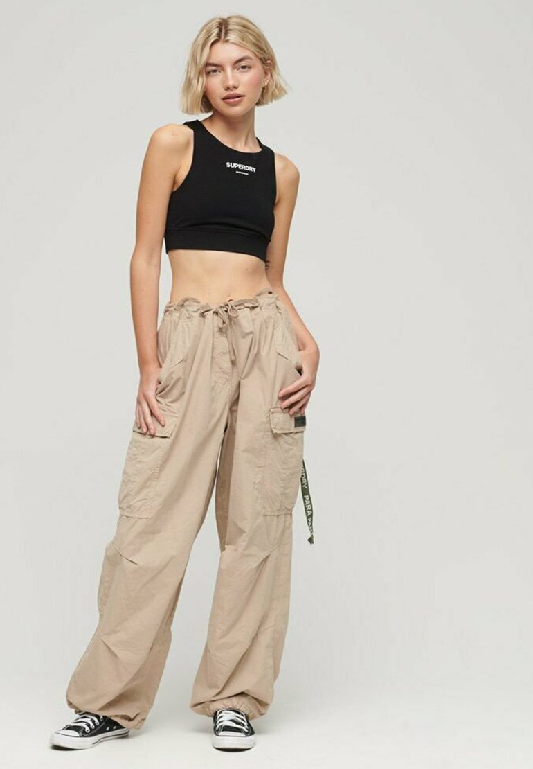 Superdry CORE - Top - black white/crema - Zalando.es