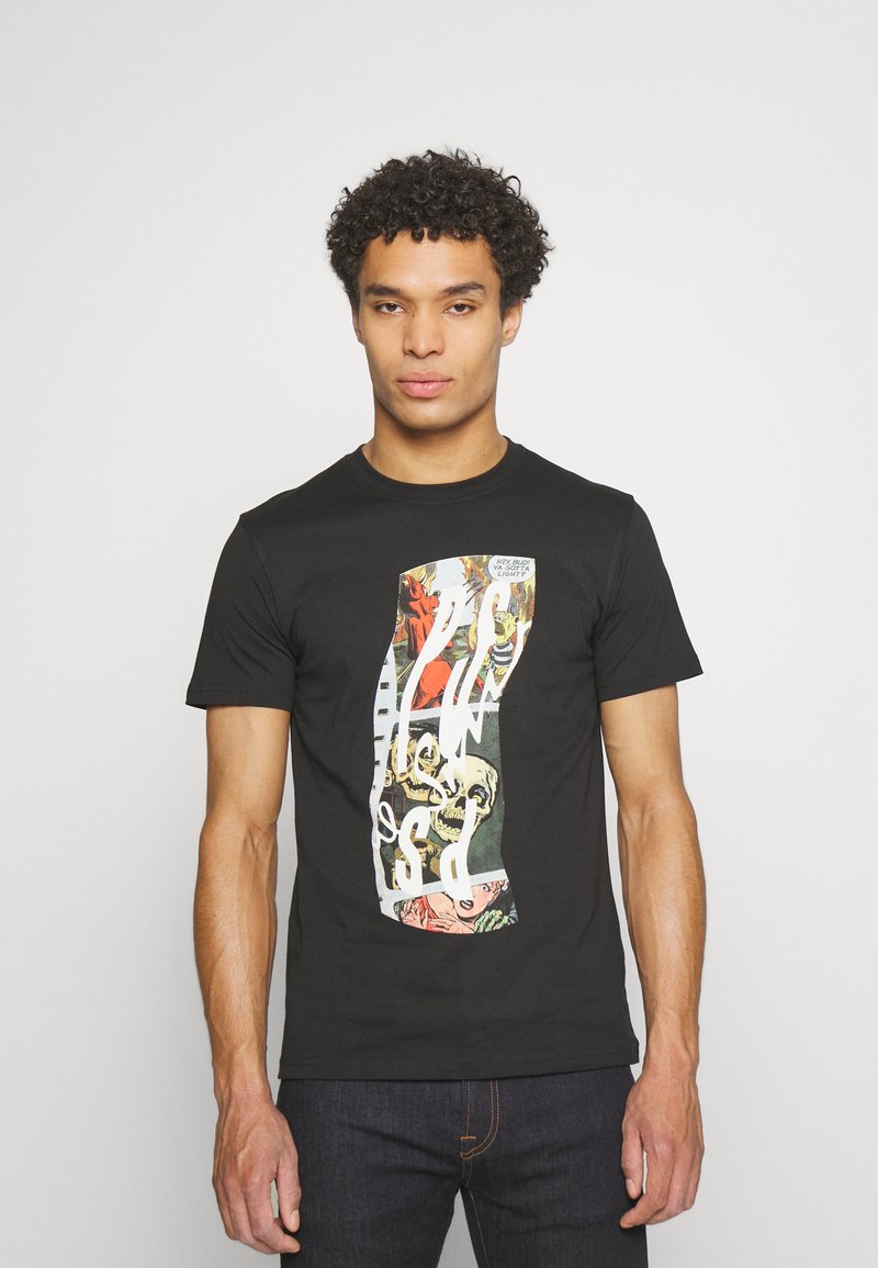 Ps Paul Smith Stretch T Shirt Print Black Schwarz Zalando At