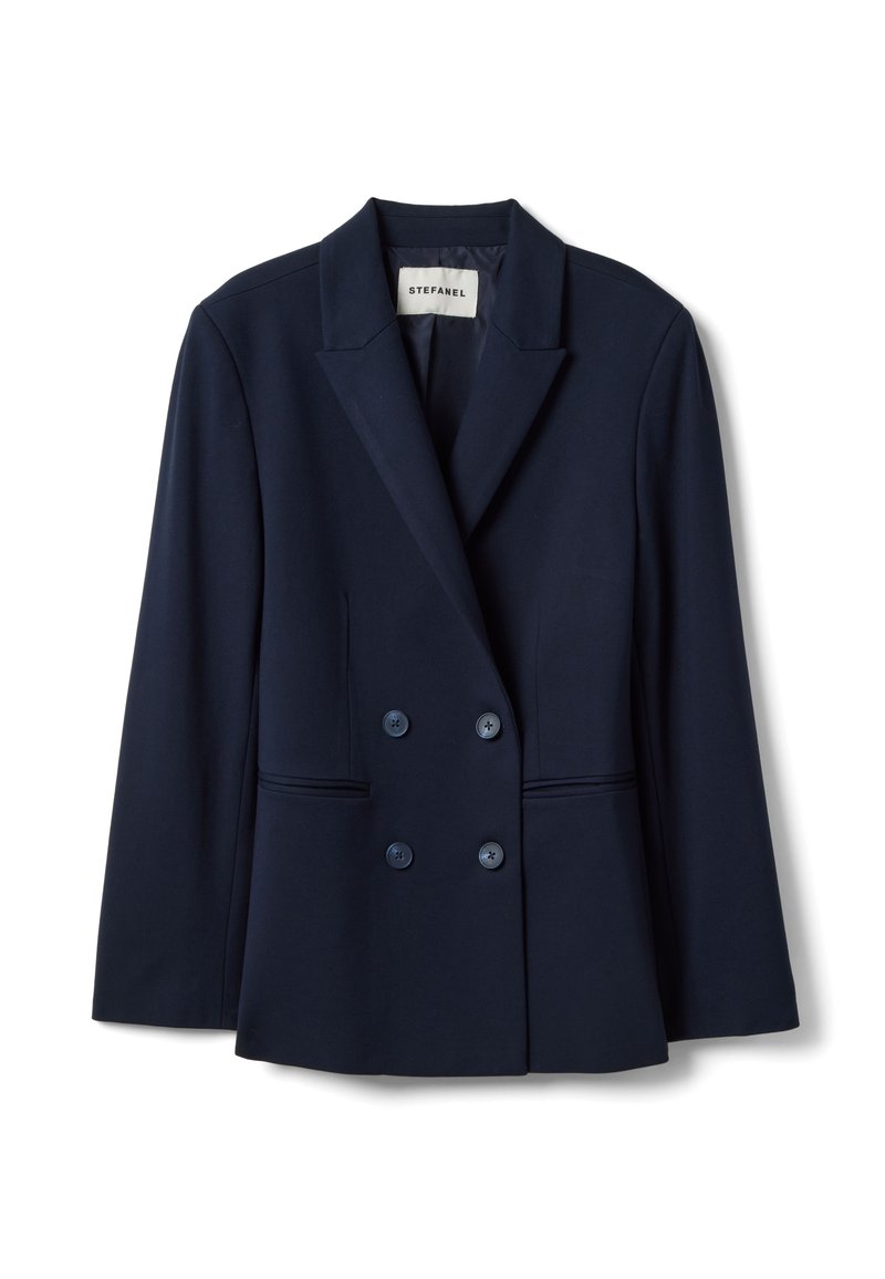 Stefanel DOUBLE-BREASTED IN STRETCH - Blazer - blue - Zalando