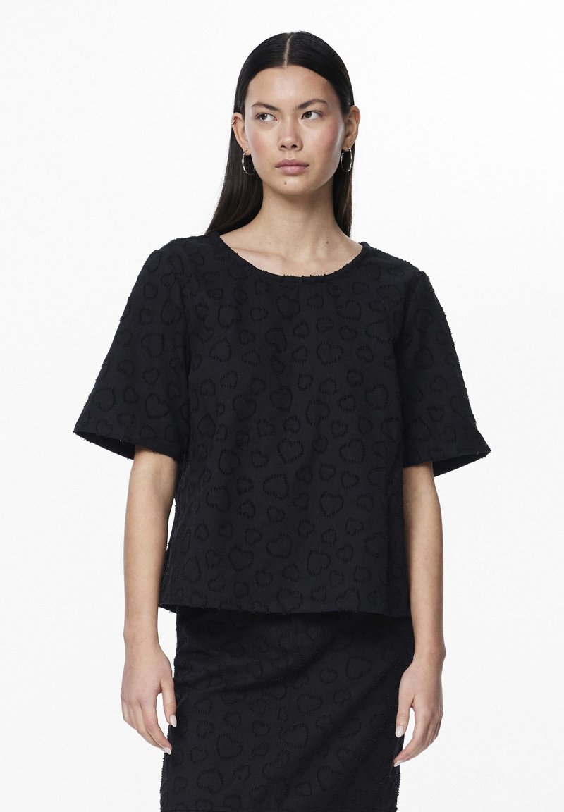 Pieces JULIE SS D2D - Print T-shirt - black - Zalando.ie