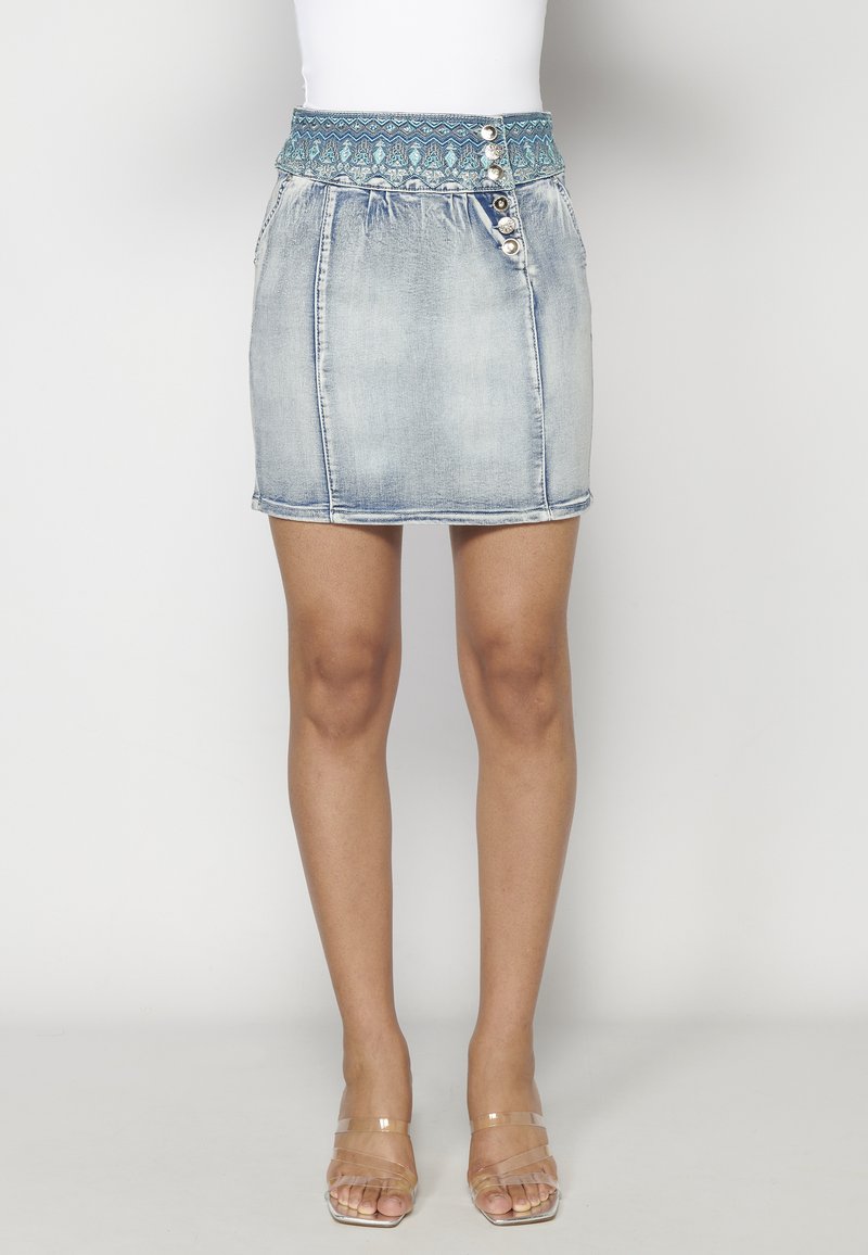 Koroshi SHORT - Minirok - light blue/lichtblauw - Zalando.nl