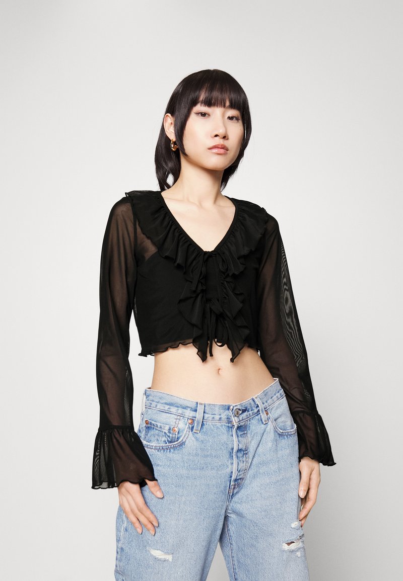 Monki Bluse - black dark solid/schwarz - Zalando.at
