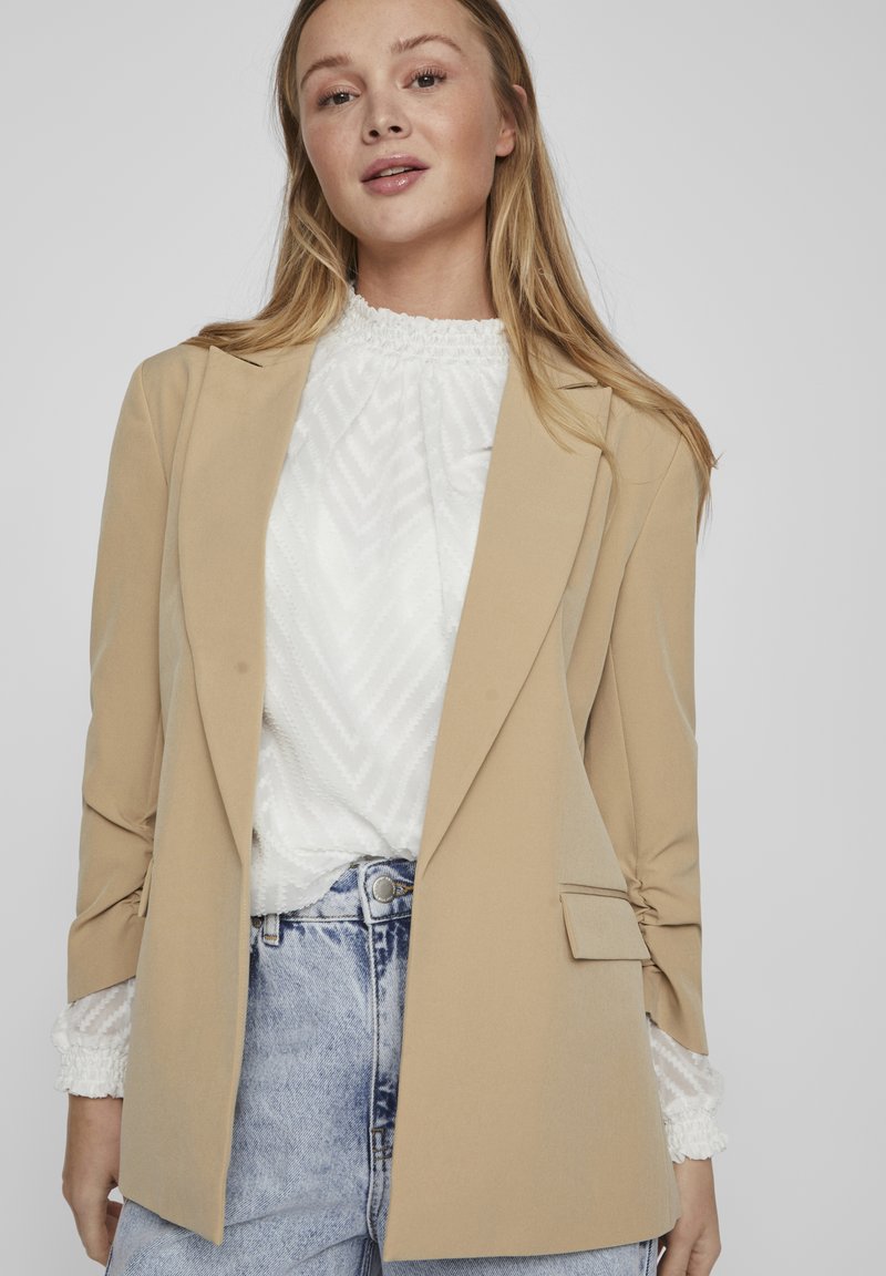 VILA 3/4-ARM - Blazer - white pepper/beige - Zalando.se