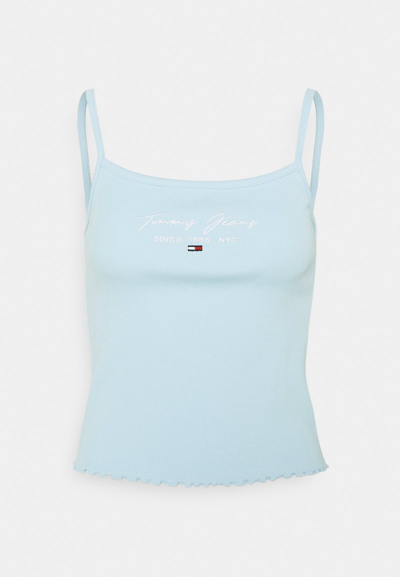 Tommy Jeans SCRIPT STRAP - Top - light blue/hellblau - Zalando.ch