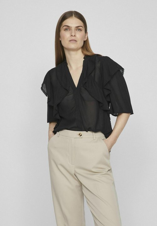Object KURZARM - Blouse - black/zwart - Zalando.be