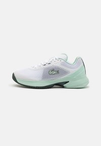 Lacoste Sport TECH POINT - Zapatillas de tenis para tierra batida - white/light turquoise/blanco ...