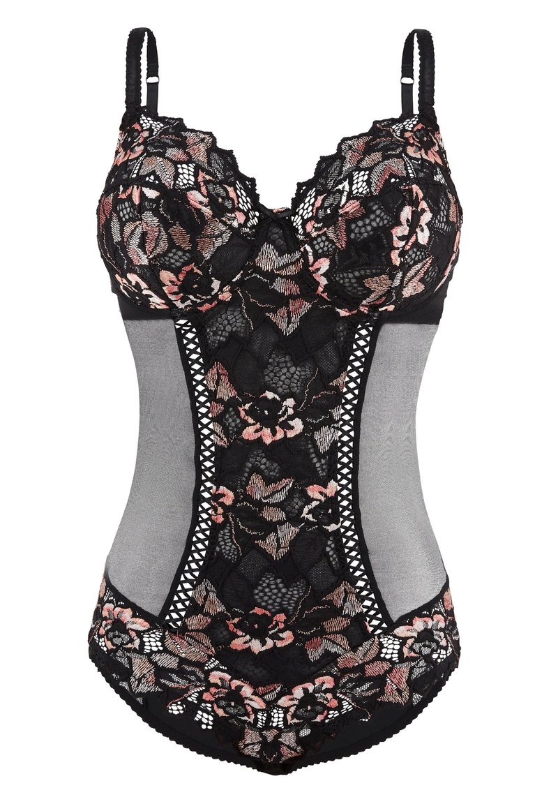 Sans Complexe BODYSUIT ARUM CABARET - Body - noir & rose/noir - ZALANDO.FR
