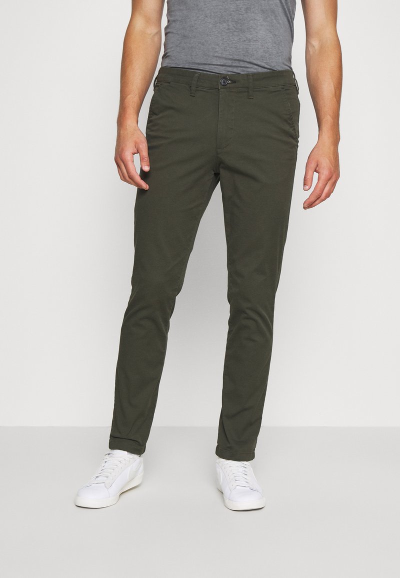 Selected Homme SLHSLIM MILES FLEX PANTS - Chino - forest night/khaki ...