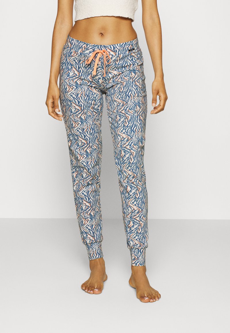 Skiny LANG EVERY NIGHT - Nachtwäsche Hose - offwhite graphic/offwhite ...