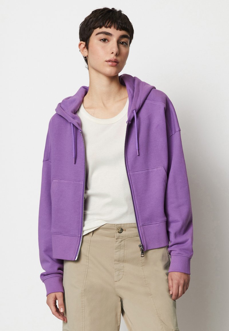 Marc O'Polo DENIM CROPPED - Sweat zippé - grand violet/violet - ZALANDO.BE