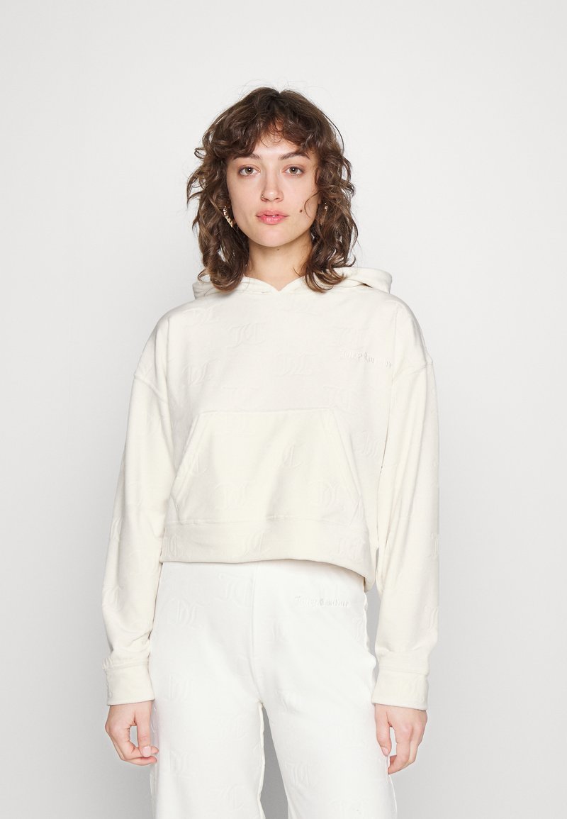 Juicy Couture DOUBLE FACED HOODIE - Hoodie - sugar swizzle/white ...